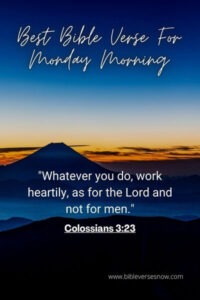 49 Best Bible Verse For Monday Morning – Bible Verses of the day