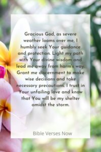 15 Powerful Prayer for Safety in Bad Weather – Bible Verses of the day