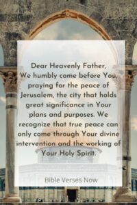 15 Powerful Prayer For The Peace Of Jerusalem – Bible Verses of the day