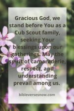 18 Effective Cub Scout Opening Prayer – Bible Verses of the day